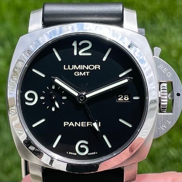 FS: Panerai PAM 00320 – 1950 Luminor 3-Day GMT Brushed Steel ...