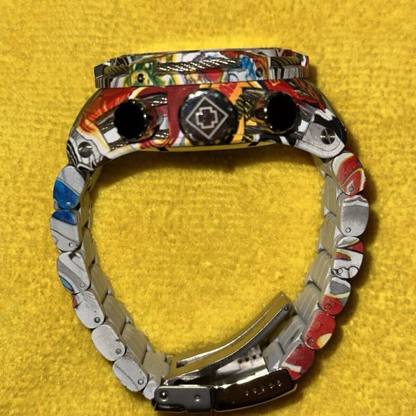 Invicta Bolt Zeus Hydroplated Steel Graffiti Chronograph 52mm Gunmetal ...