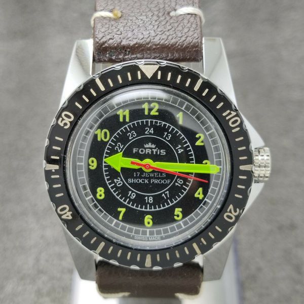 Fortis Diver Style (Fixed Bezel) Swiss Hand Winding Movement cal. FHF ...