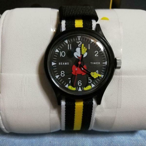 TIMEX BEAMS BOY Mickey Mouse Collaboration Watch 90th Anniversary Red ...