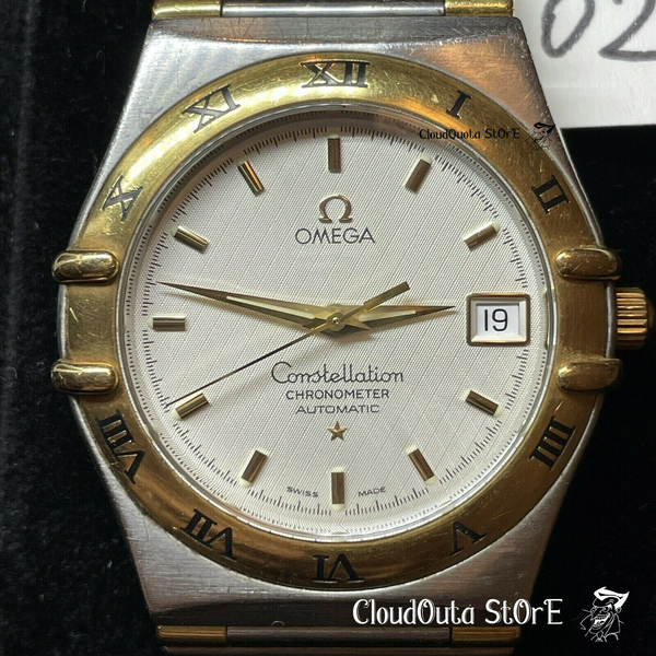 Omega Constellation Automatic Chronometer Speedmaster SS-18K Gold Mens ...