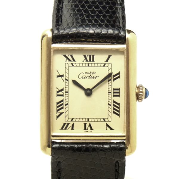 [USED] Cartier --CARTIER-Must tank popular! Roman Ivory Cream Dial ...