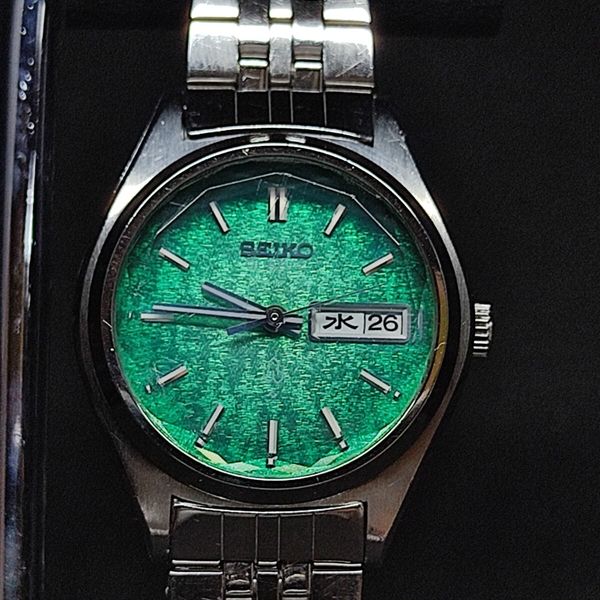 Rare Vintage Seiko Quartz Watch 7903-0050 Women's Green Dial Battery ...