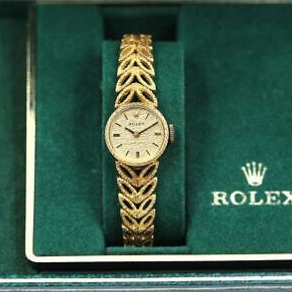 VINTAGE ROLEX REF 8162 AUTHENTIC 14K GOLD LADIES DRESS WATCH IN THE ...