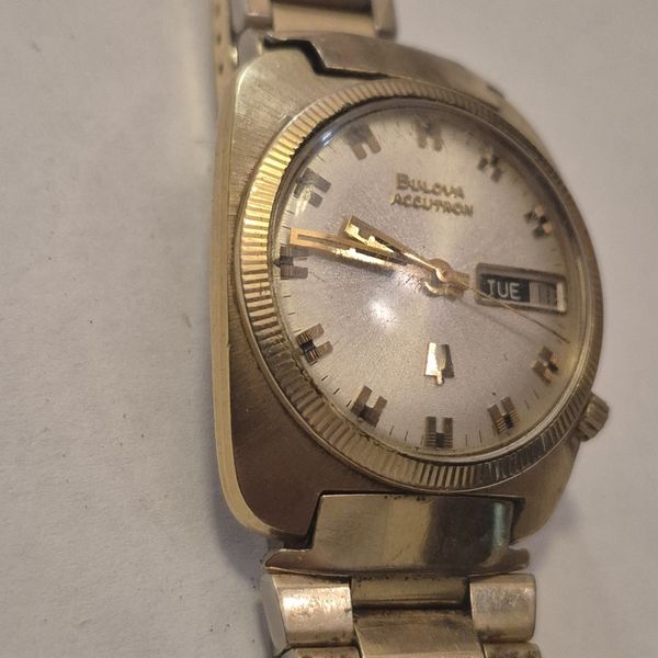 Vintage Bulova Accutron N3 10k Rolled Gold Men's Watch Tuning Fork ...