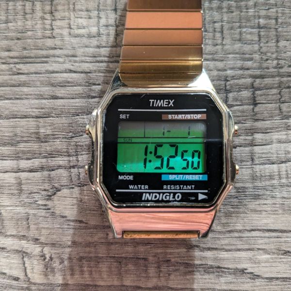 Vintage Timex Indiglo Digital Watch 555 L9 New Battery | WatchCharts ...