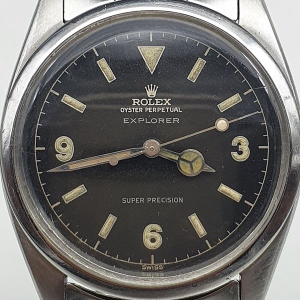 ROLEX EXPLORER 5504 Super Precision Tropical Radium Dial Military ...