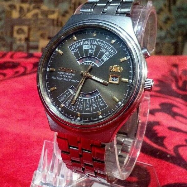 Orient men's automatic wristwatch New Multi-Year calendar Cal.46D40 21 Jewel | WatchCharts ...