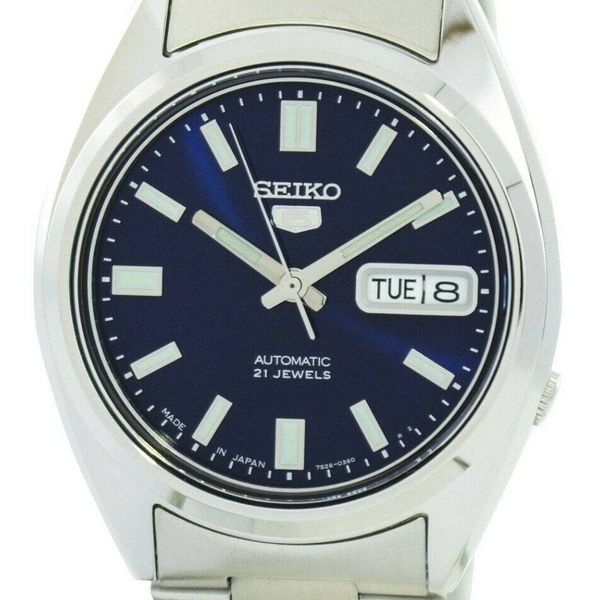 Seiko 5 Automatic Blue Dial Silver Band Stainless Steel SNX SNXS77J1 ...