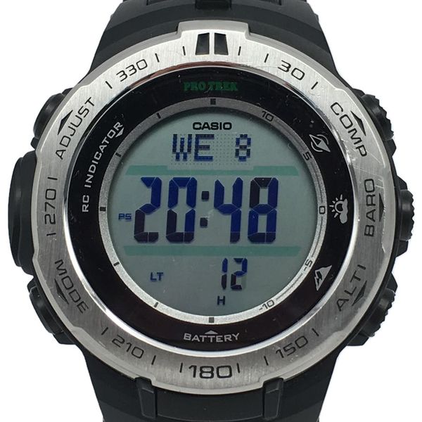 [Used] CASIO Casio/PROTREK/PRW-3100/solar radio wave/digital/rubber ...