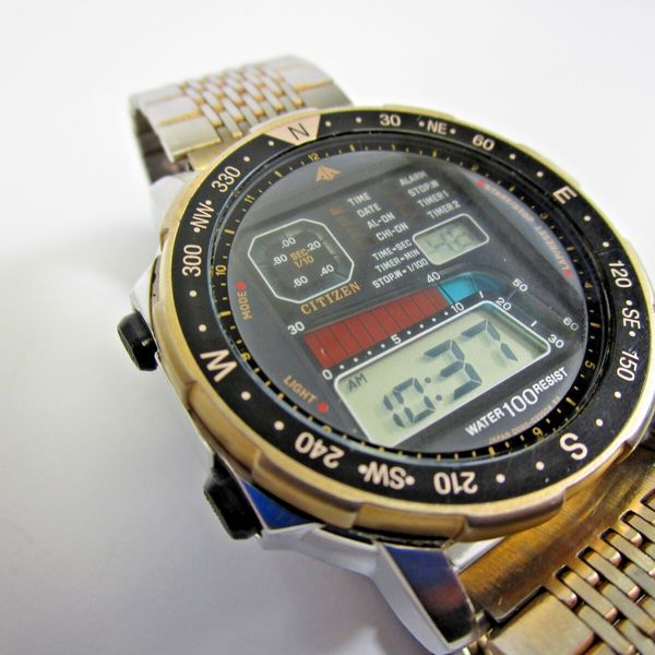 VINTAGE CITIZEN PROMASTER WINDSURFING DIGITAL WATCH D060-086961 ...
