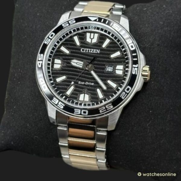 Citizen Men's Eco-Drive Two-Tone Rose Gold Black Ocean Dial Watch ...