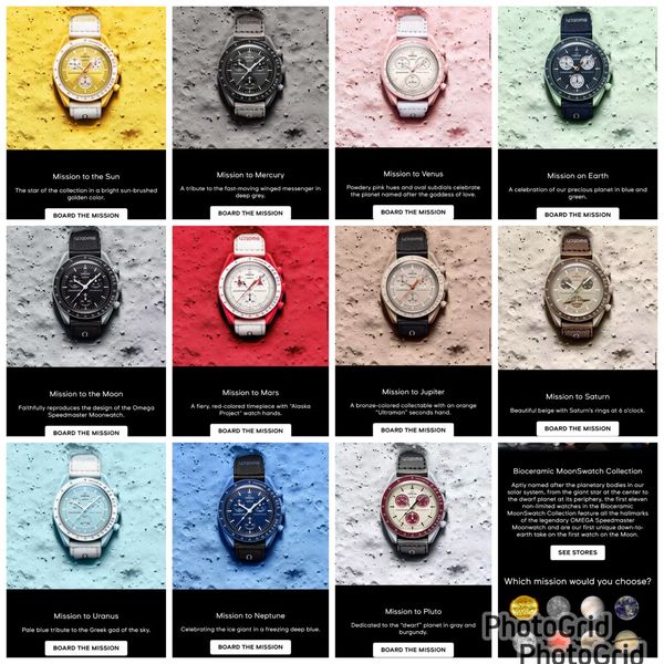 FULL SET Omega x Swatch Bioceramic MoonSwatch Collection | WatchCharts ...