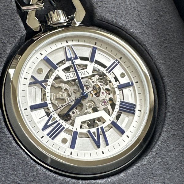Bulova Mens Classic Automatic Skeleton Silver Stainless Steel Watch 50 ...