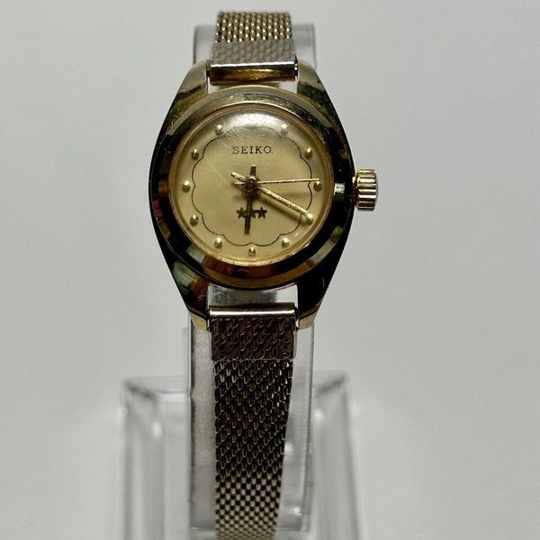 RARE Working Vintage SEIKO 3 Stars Ladies Watch Gold Tone P2 ...