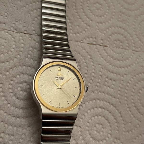 Vintage Seiko Quartz Watch 5Y91-6010 Unisex Gold Tone Japan Analog ...