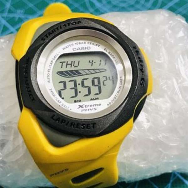 CASIO BGP -101 BABY -G ,X-treme Phys, Ladies Wristwatch 1990's -YELLOW ...