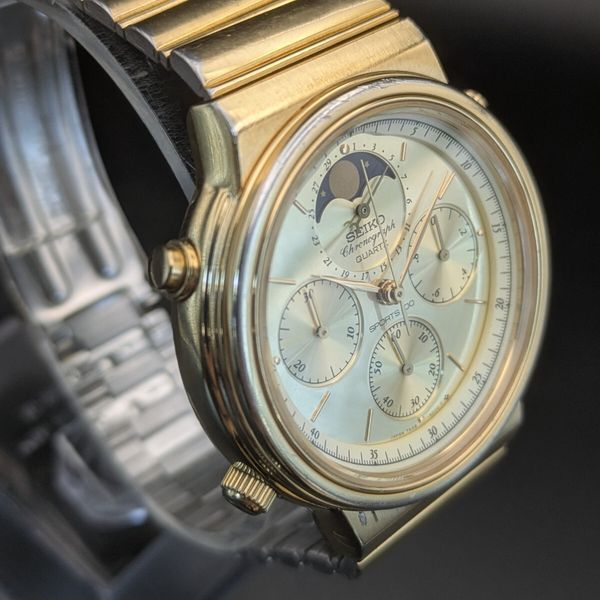 Seiko 7A48-5000 Vintage 1987 Quartz Moonphase Chronograph - SERVICED ...