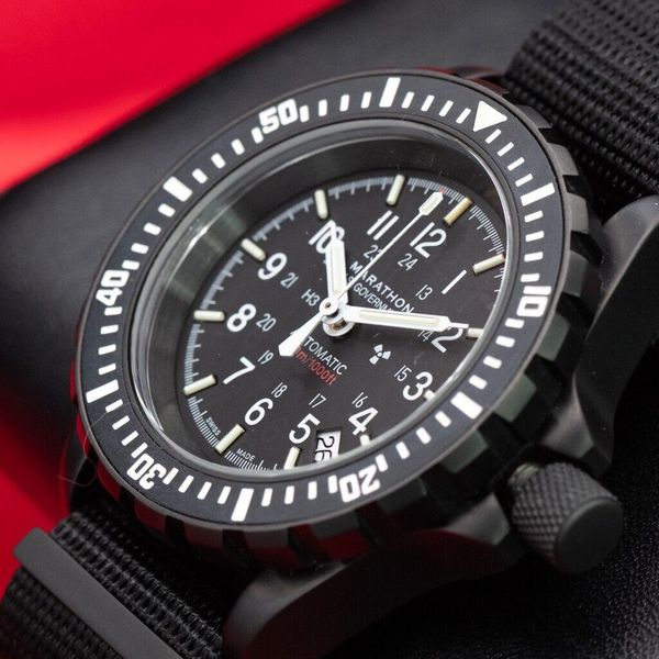 Marathon Military Diver GSAP 6645-21-558-0133 41mm Black Stainless ...