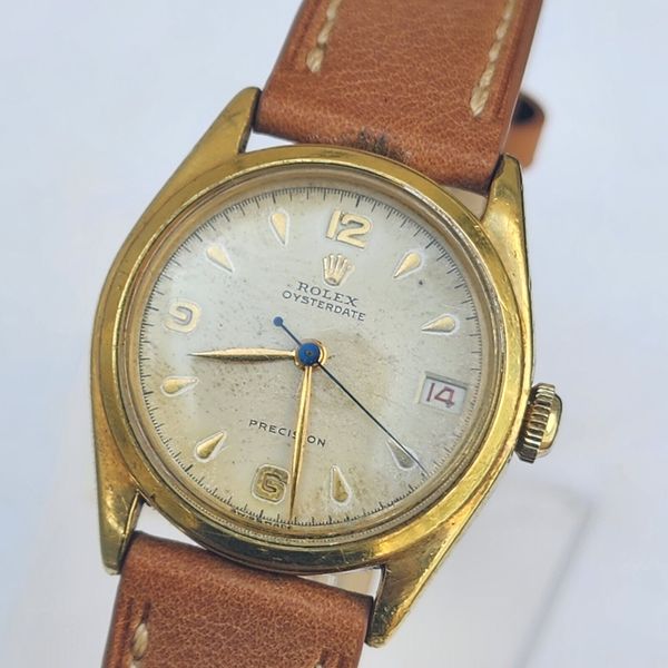 Vintage Rolex Oysterdate Precision Ref 6066 Calendar 30mm Manual Wind ...