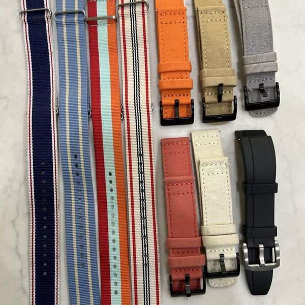 [WTS] 20mm & 22mm CANVAS, Rubber, NATO Straps (BARTON, Strap Tailor ...