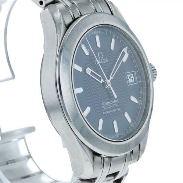 Omega Seamaster Date 2501.81 Blue Wave Dial Auto Chronometer 36mm Boxed ...