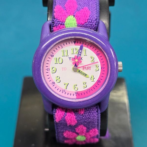 Working Timex Time Teacher Floating Flower Mystery Second Hand Kids ...