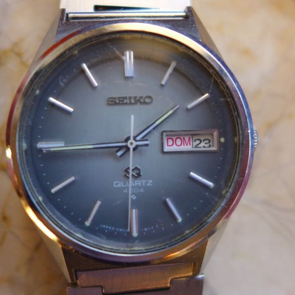 Wristwatch Seiko Quartz 4004 Vintage Mens | WatchCharts Marketplace