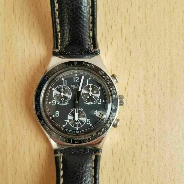 2002 Swatch Irony Swiss Made Chrono DARK PHOENIX (YCS429) 4 Jewels Men ...