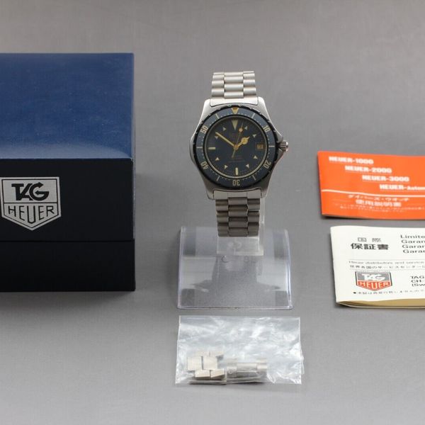 *Near MINT* TAG HEUER 2000 Professional 972.606 Navy Moondust Quartz ...