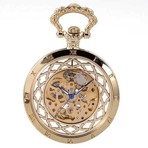 [Free Shipping] ManChDa Steampunk Automatic Skeleton Mechanical Pocket ...
