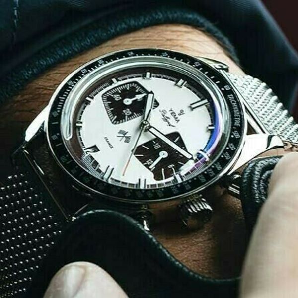 YEMA RALLYGRAF PANDA Watch - Chronograph - NIB - Daytona Speedmaster ...
