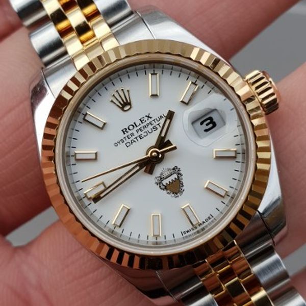 FS: Rare Rolex Datejust 26MM Factory White Dial With Bahrain Crest ...