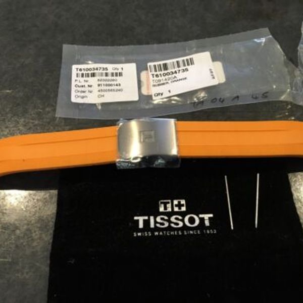 Tissot T Touch Solar Expert New Orange Strap And Clasp | WatchCharts ...