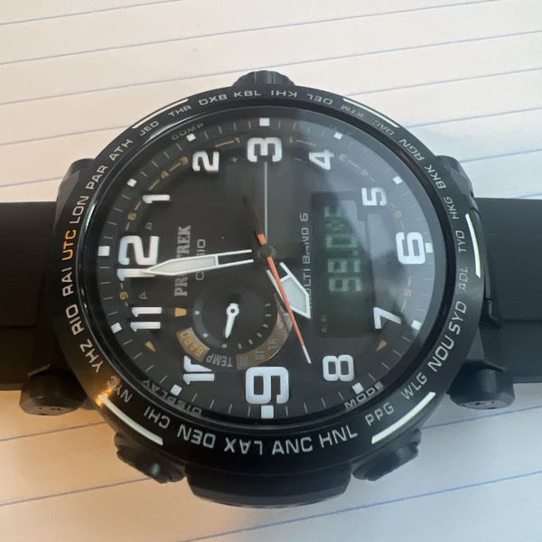 Casio Pro Trek Men's Tough Solar Triple Sensor Atomic 52mm Watch PRW6600Y-1A9 | WatchCharts ...