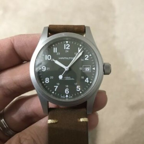 Hamilton Khaki Field 38mm Mechanical Mens Watch ETA 2824-2 Mod H694190 ...