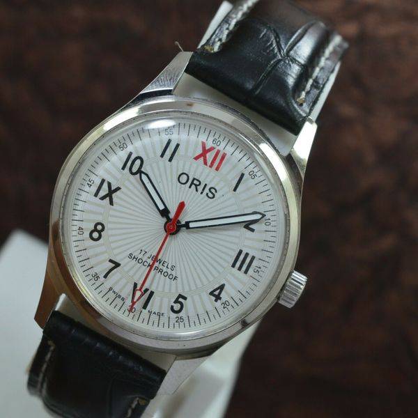 Beautiful Oris Hand Wind 17 Jewels FHF ST-96 Mechanical Men's Wrist ...