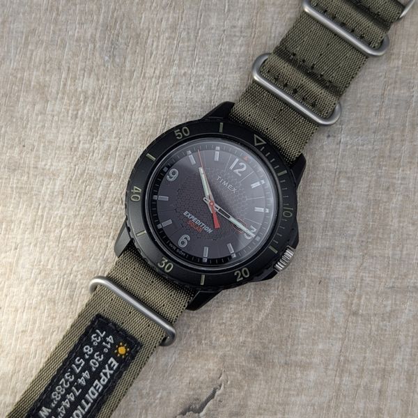 Timex Solar Expedition 'Gallatin' Men's Watch With Fabric NATO Strap ...