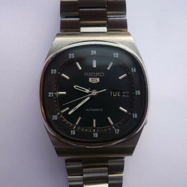 Seiko 5 Automatic 17 Jewels 6309-510A Day-Date 24 Hour Watch Japan ...