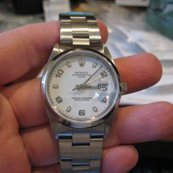 FS: ROLEX 15200 SS Date 34MM White Dial | WatchCharts Marketplace