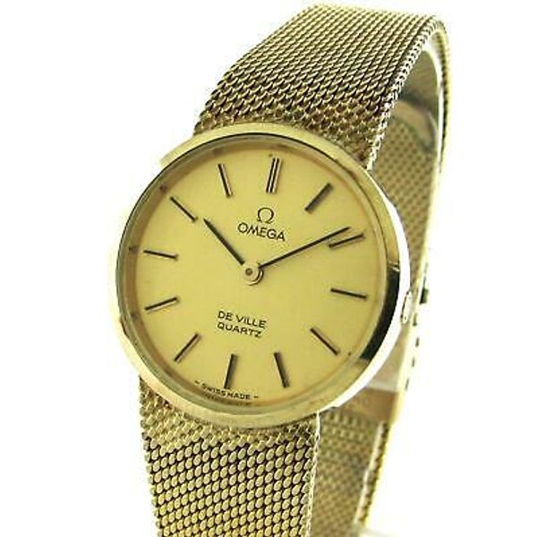 Vintage Omega De Ville Quartz Cal. 1350 10K Gold Filled Ladies Watch ...