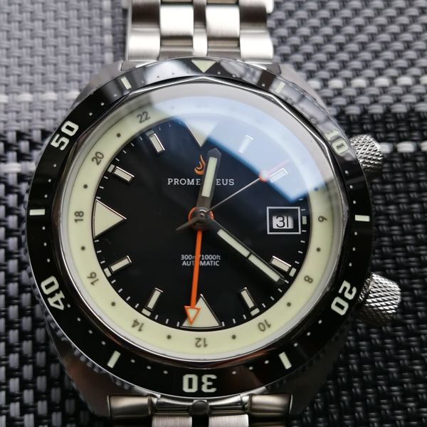 Prometheus eagle ray gmt black dial/date | WatchCharts