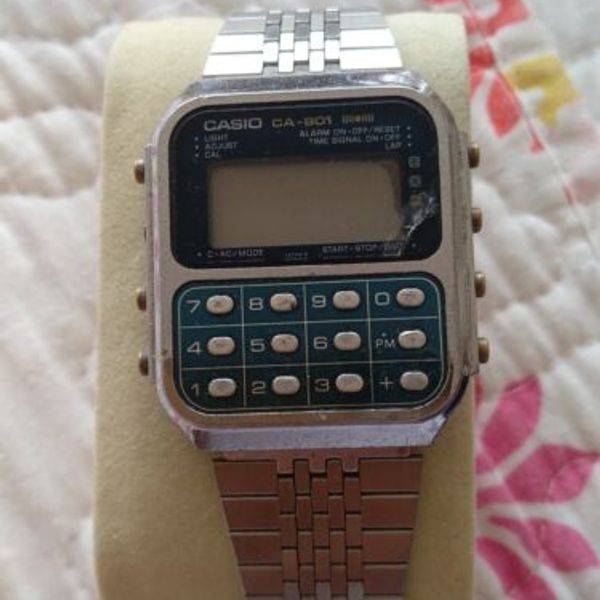 VINTAGE RARE COLLECTIBLE MEN'S ALARM CHRONOGRAPH CALCULATOR WATCH ...