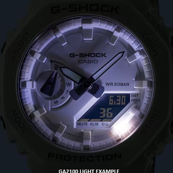 Casio G-SHOCK GA2100-4A Men's Octo Slim Casi-Oak Bold Red Analog ...