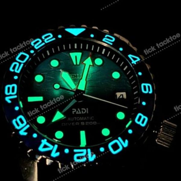 Full Automatic GMT Diver 42mm Mod NH34A Batman Deep Blue Sea SAPPHIRE ...
