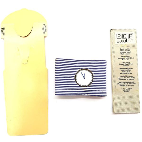 NEW Swatch POP Watch CUFF PMK117 NOS 1997 New Battery Works Great ...