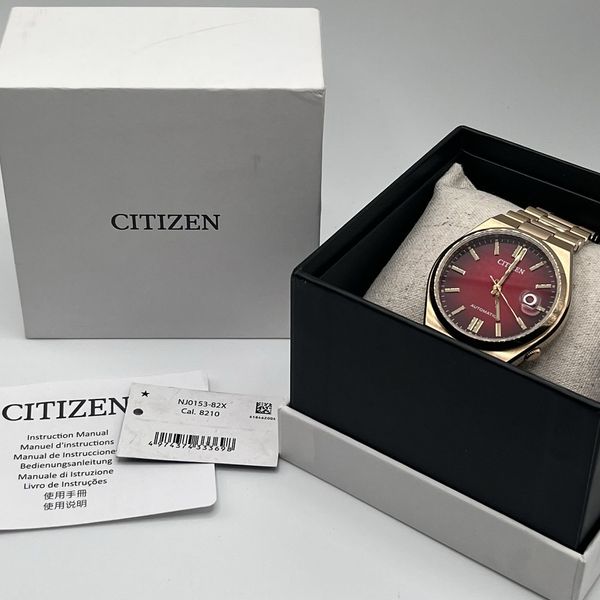 Citizen Tsuyosa Red Dial Gold Tone Mens Automatic Watch - NJ0153-82X ...