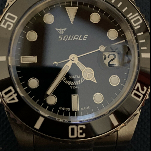 Squale 1545 30 ATMOS Black Classic Ceramica Ref. 1545CLC | WatchCharts ...