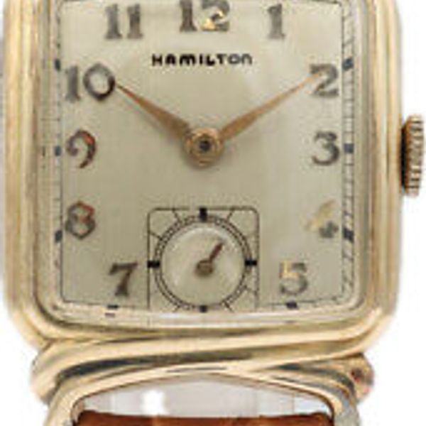 Vintage Hamilton Vincent Men's Mechanical Wristwatch 980 USA 10k Gold ...
