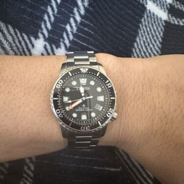Citizen Promaster Dive Black Dial Steel Case Watch 200M EO2020-08E With ...